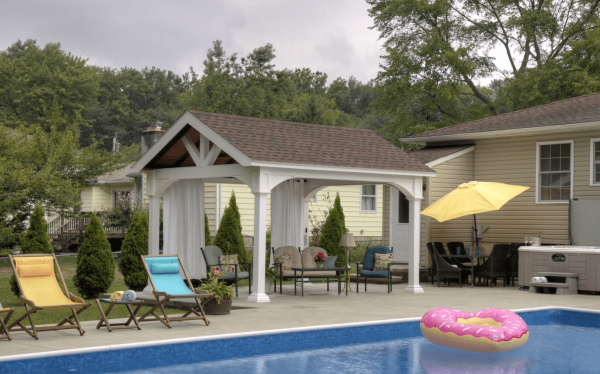 A-Frame Pavilions for Sale | Vinyl Covered Wood Pavilions