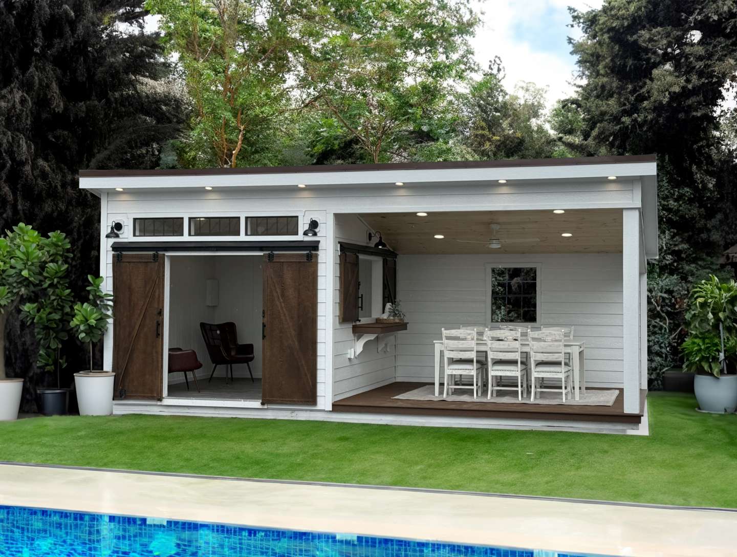 Lux Lounge Pool House Villa | Luxury Pool House Buildings | Stoltzfus ...